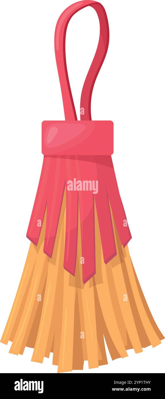 Tassel cartoon icon. Female bag leather accessory isolated on white ...