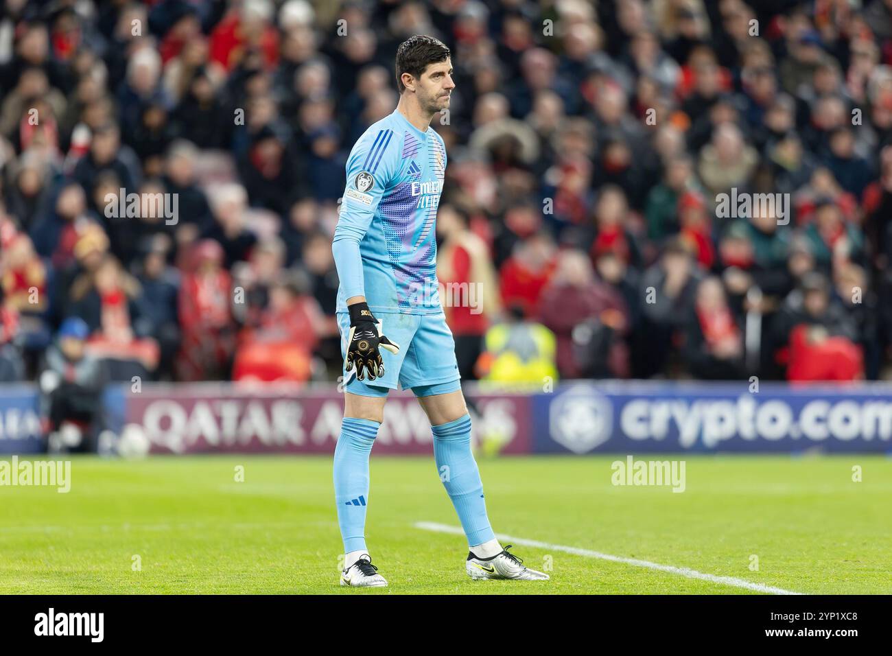 Real Madrid goalkeeper Thibaut Courtois during the UEFA Champions ...