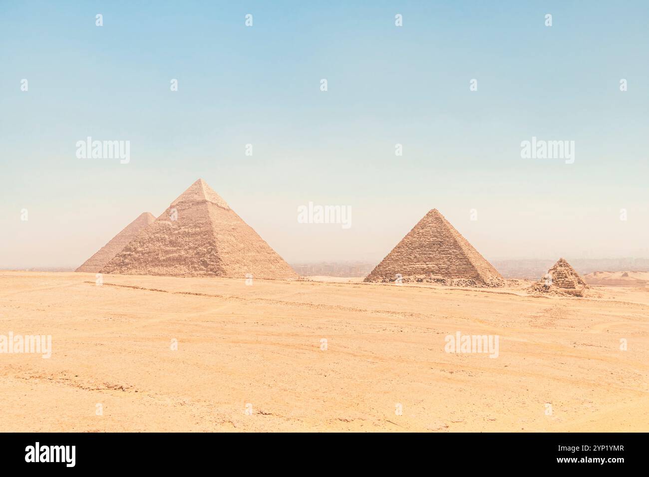 Archaeological complex of the Great Egyptian Pyramids is located on the ...