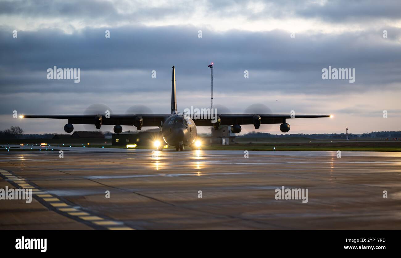 A U.S. Air Force MC-130J Commando II from the 352d Special Operations ...