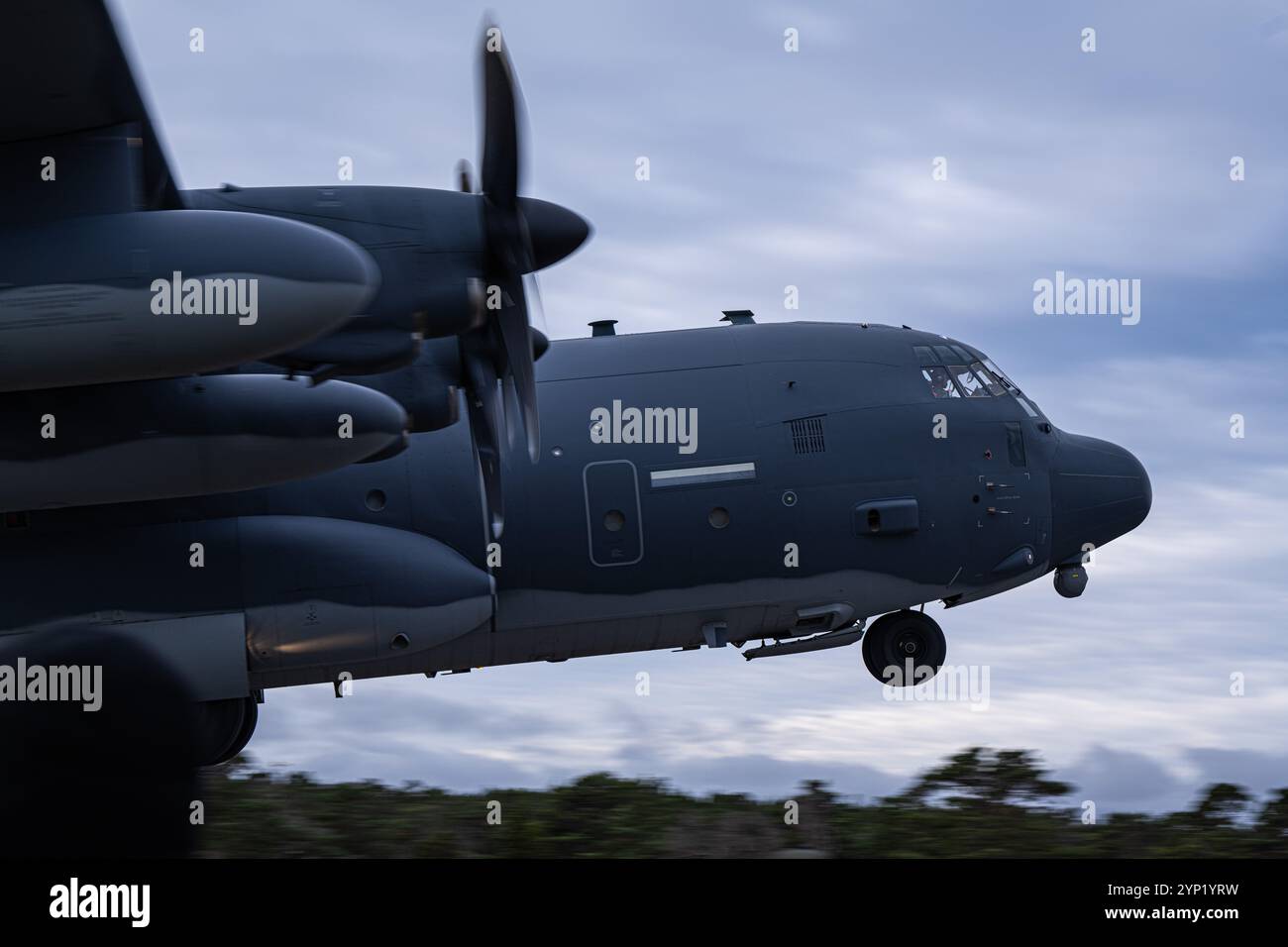 A U.S. Air Force MC-130J Commando II belonging to the 352nd Special ...