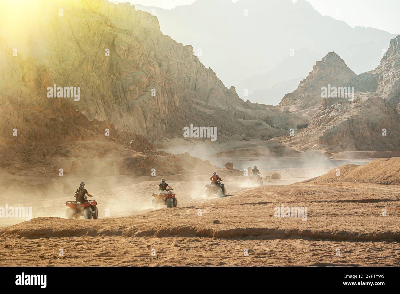 Quad bikes safari in the desert near sharm el sheikh, Egypt. Safari ...