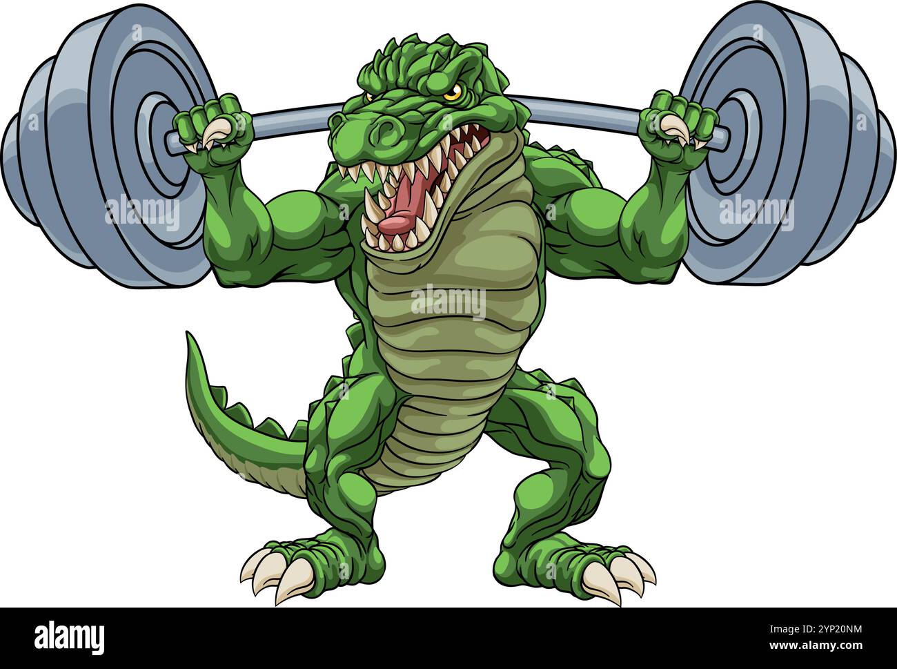 weight lifter barbell animal mascots 2024 A4-115 Stock Vector Image ...
