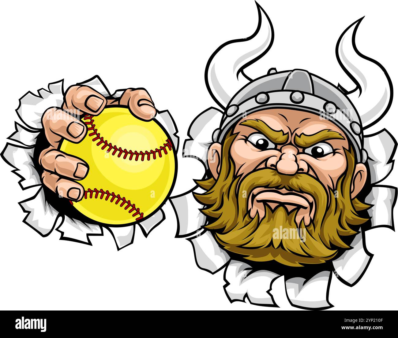 Viking Softball Sports Team Mascot Stock Vector Image & Art - Alamy