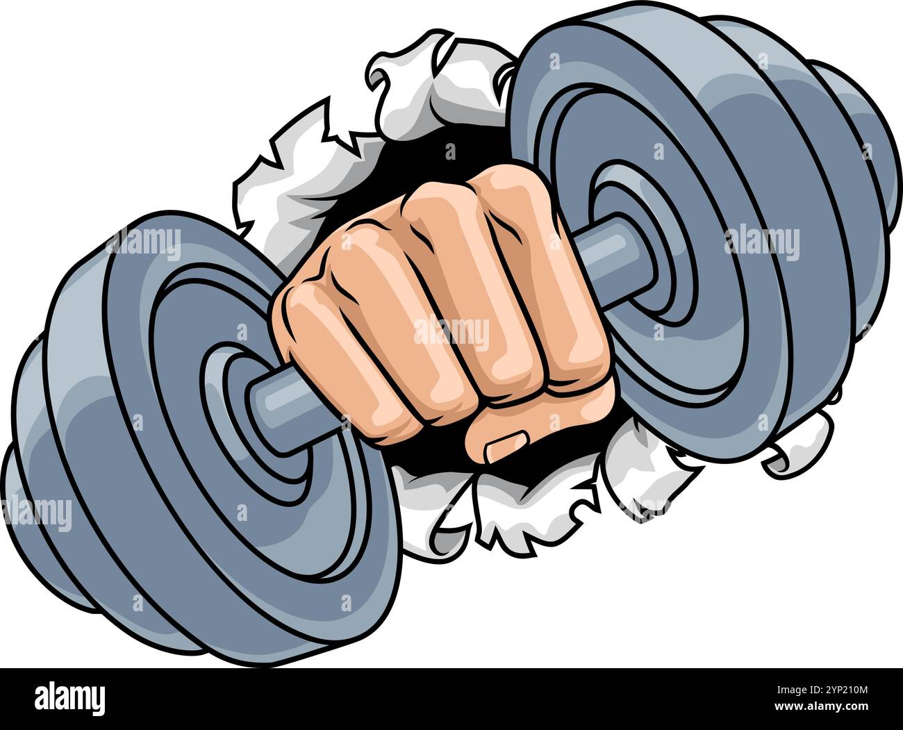 Weight Lifting Gym Dumbbell Weights Fist Hand Stock Vector Image & Art - Alamy