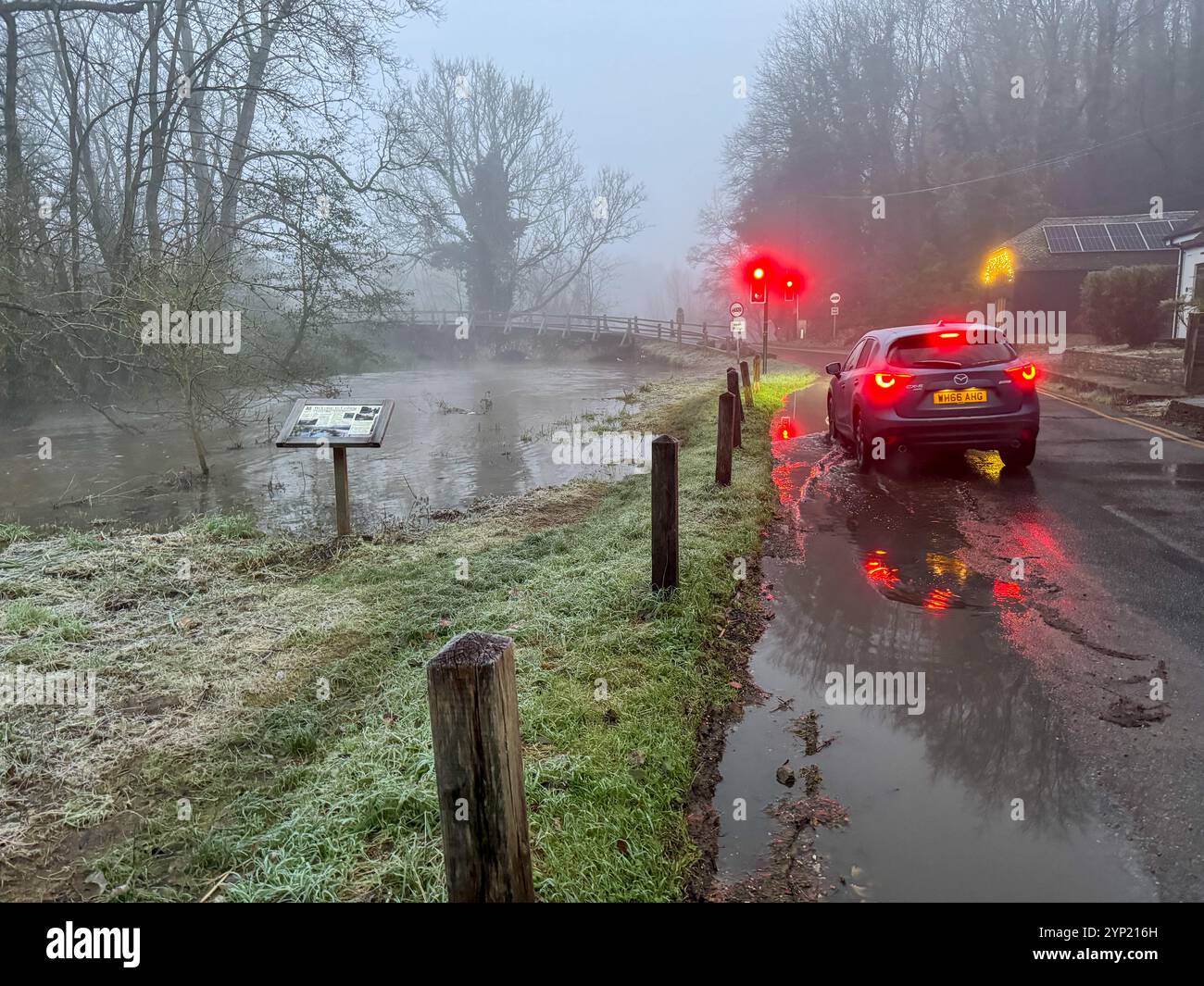 Eashing Lane, Godalming. 28th November 2024. Heavy rainfall associated ...