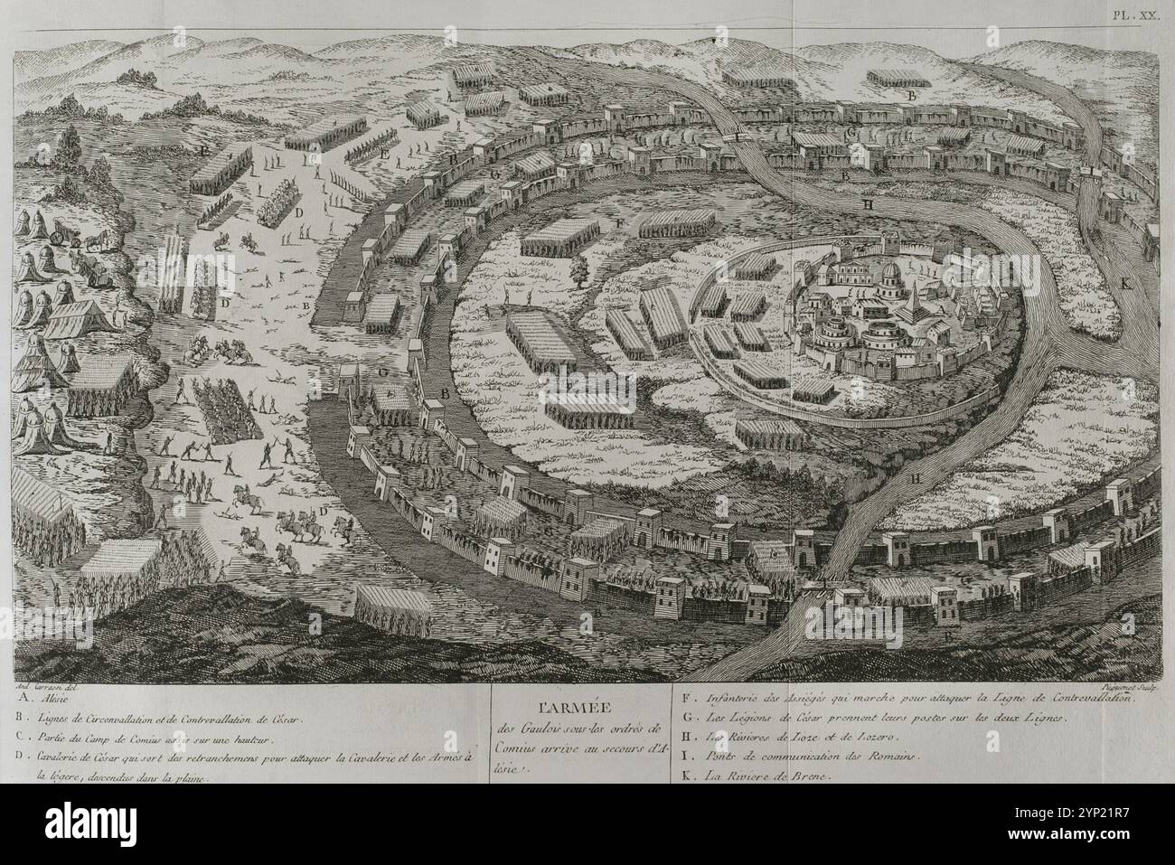 Gallic Wars (58 BC-51 BC). Siege of Alesia, 52 BC. The climactic ...