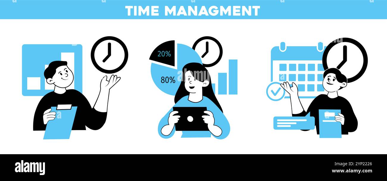 Time management icon digital hi-res stock photography and images - Alamy