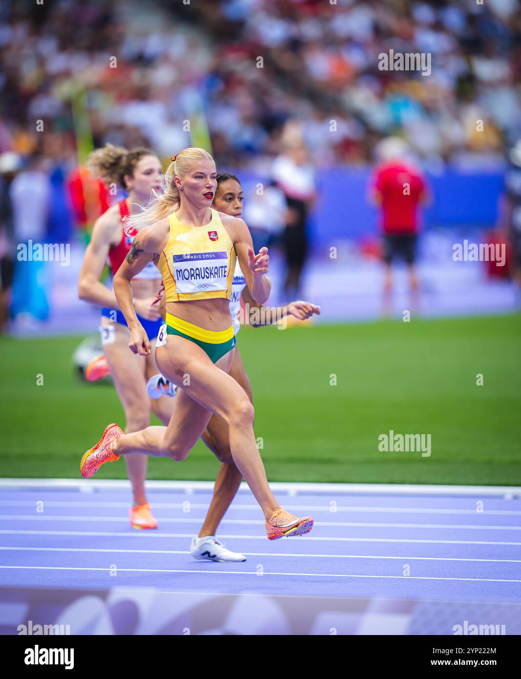 Modesta Justė Morauskaitė participating in the 400 meters at the Paris ...