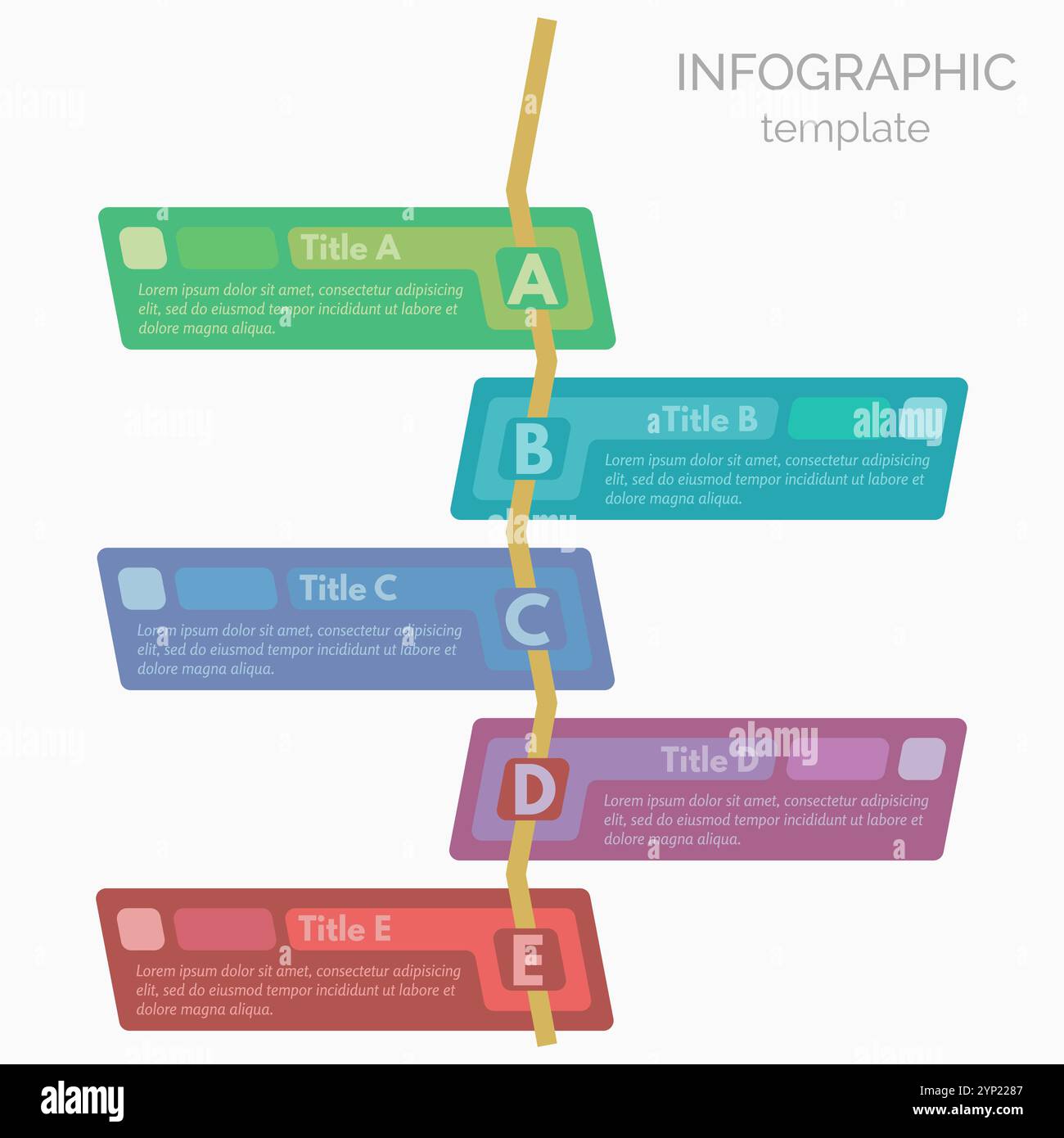 Five steps infographic design elements. Step by step infographic design ...