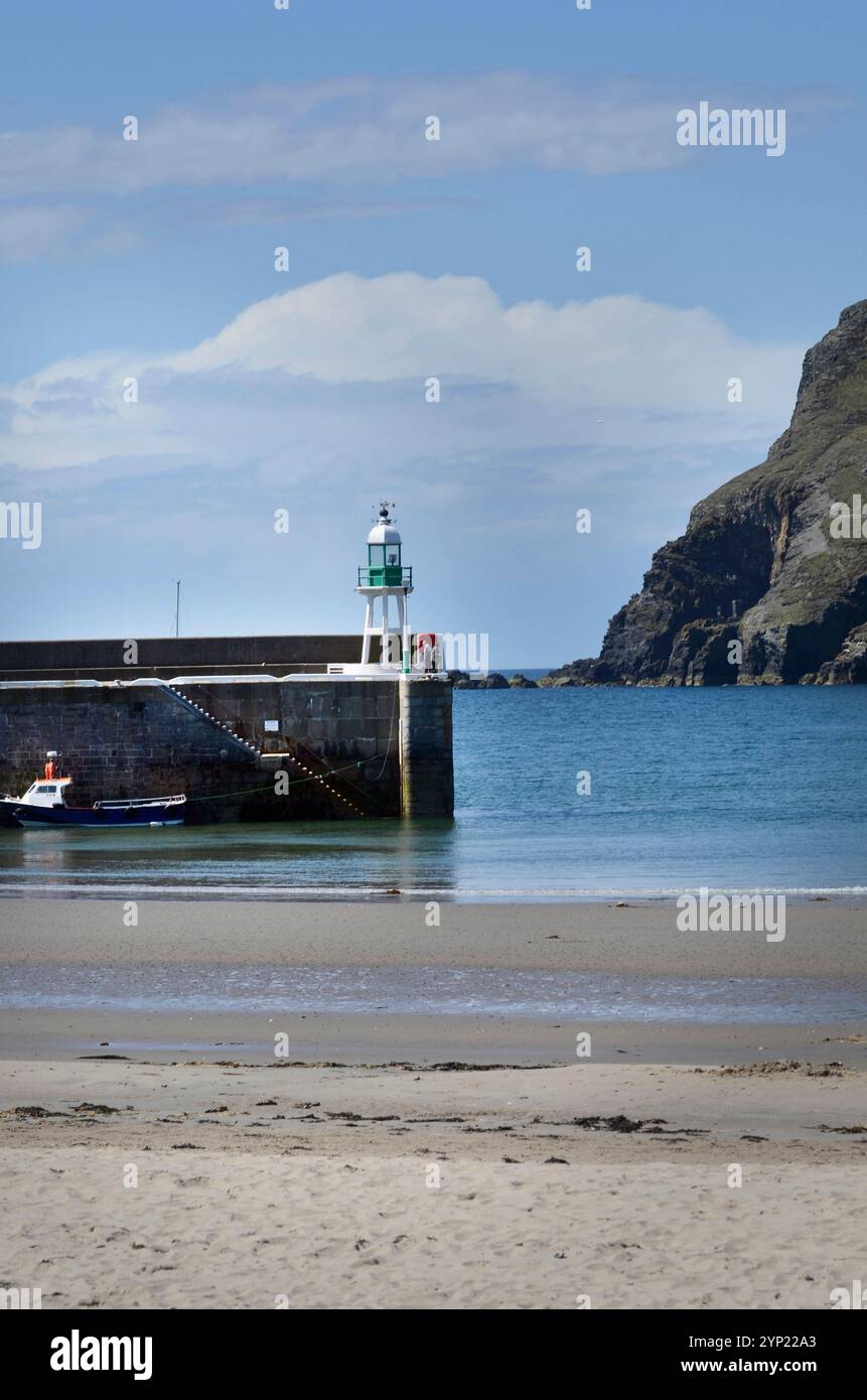 harbour entrance, port errin, isle of man Stock Photo - Alamy