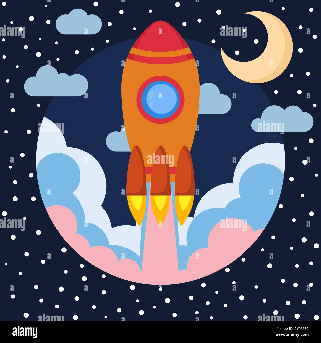 Moon concept rocket ship Stock Vector Images - Alamy