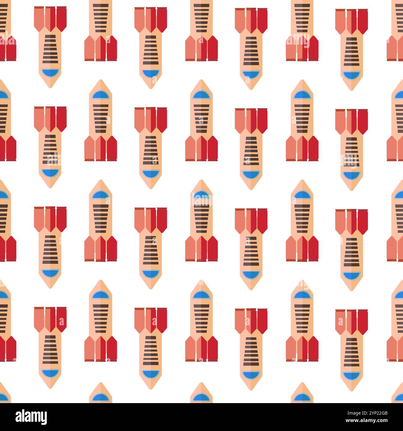 Seamless pattern with space rocket. Vector illustration Stock Vector ...