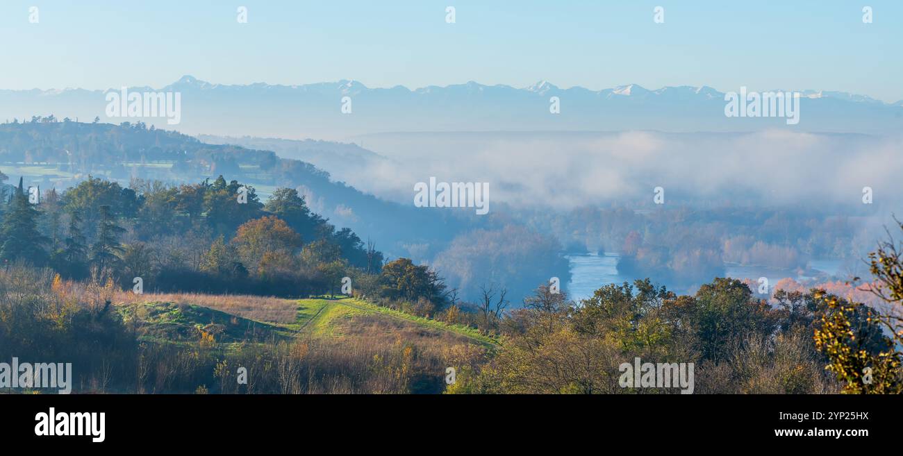 The Pyrenees range from the green zone of Pech-David in Toulouse ...