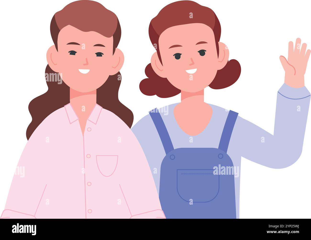 Two sisters together. Girls portrait. Female siblings isolated on white ...