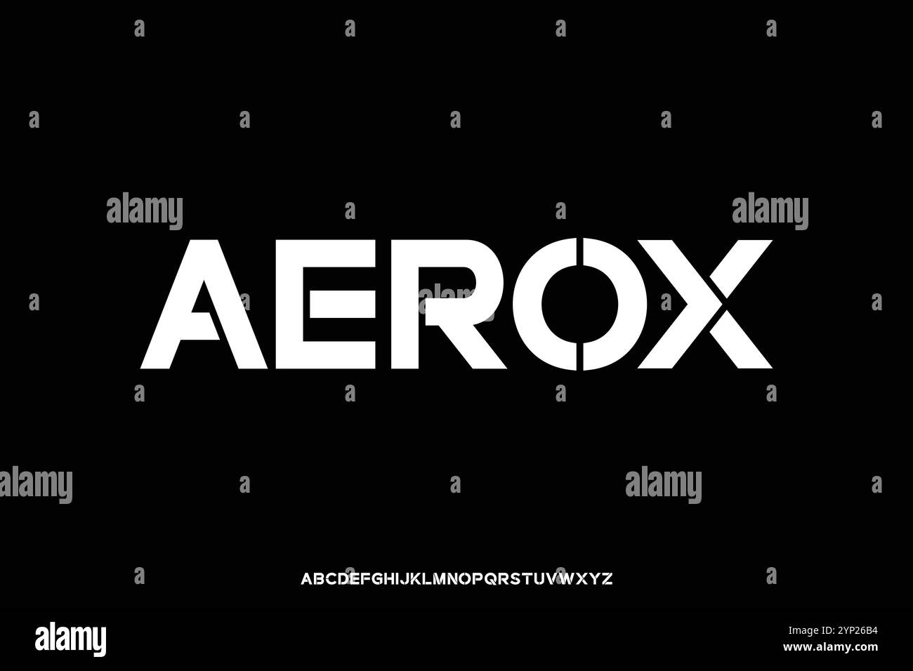 Modern futuristic bold sans serif alphabet display font vector ... Modern futuristic bold sans serif alphabet display font vector ...