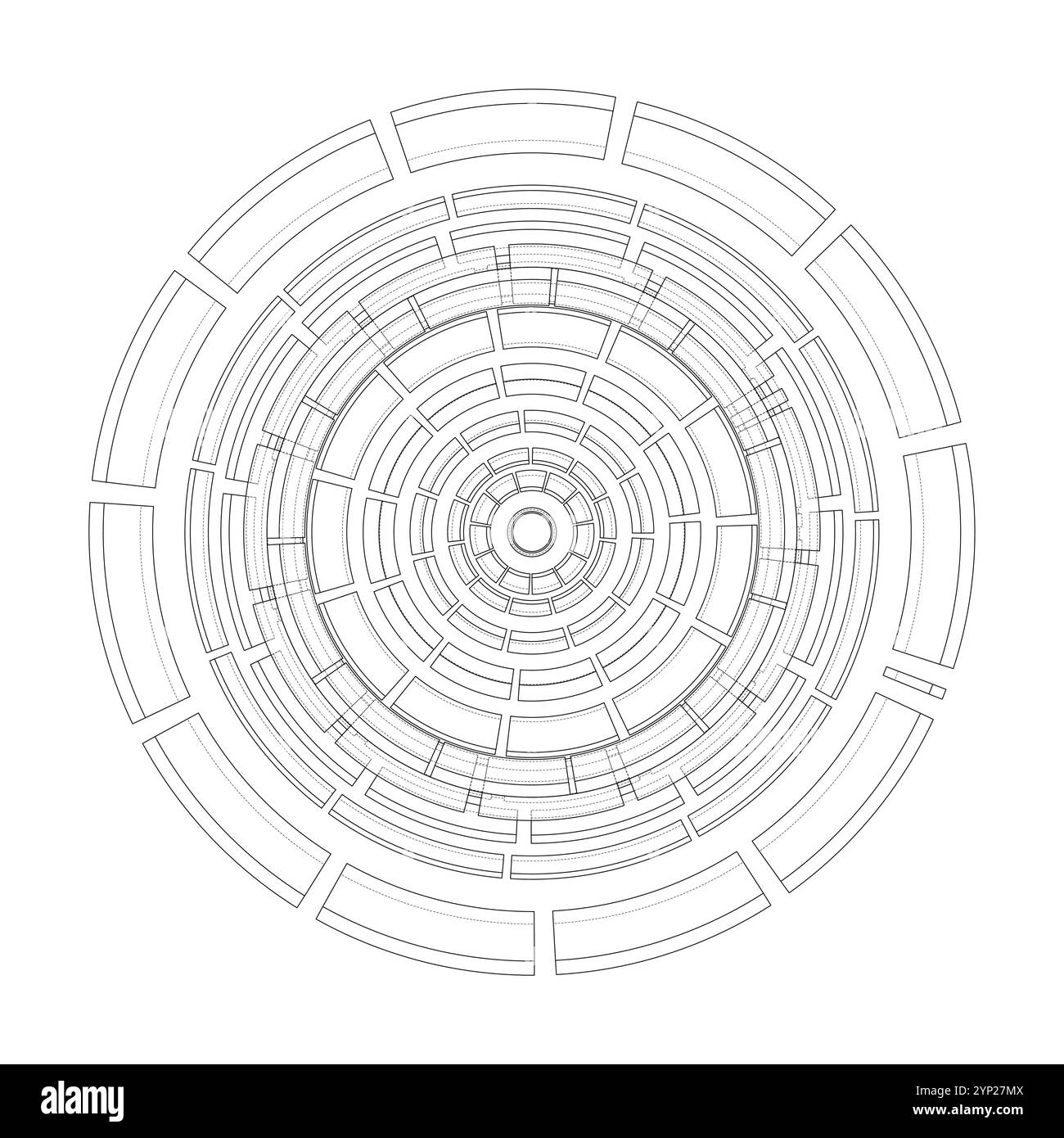 3D circular pattern. Style wireframe model Stock Vector Image & Art - Alamy