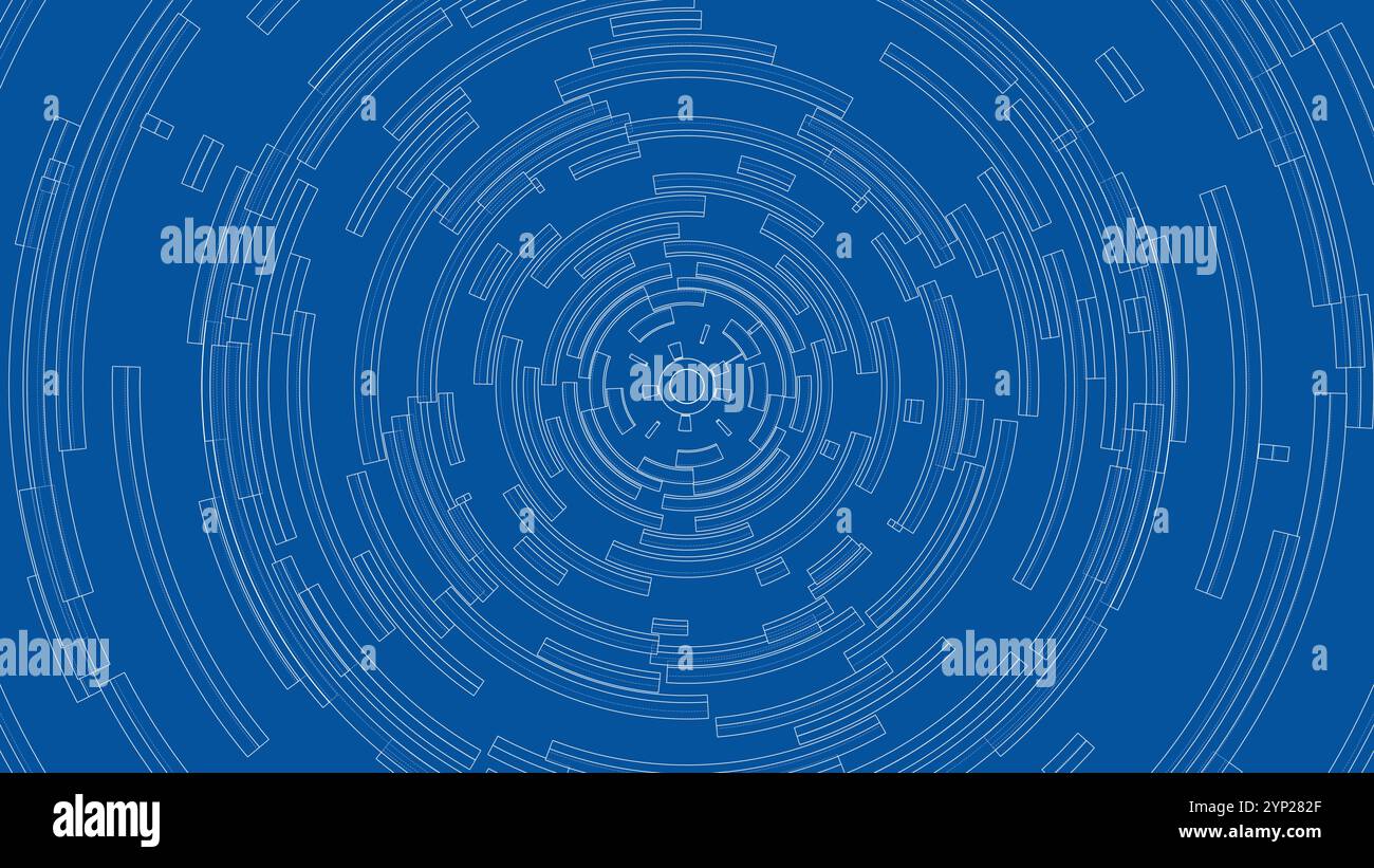 3D circular pattern. Style wireframe model Stock Vector Image & Art - Alamy