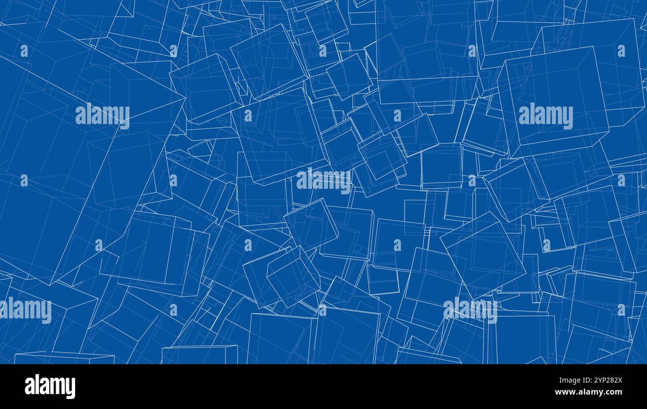 Wireframe Boxes. Sketch style Stock Vector Image & Art - Alamy