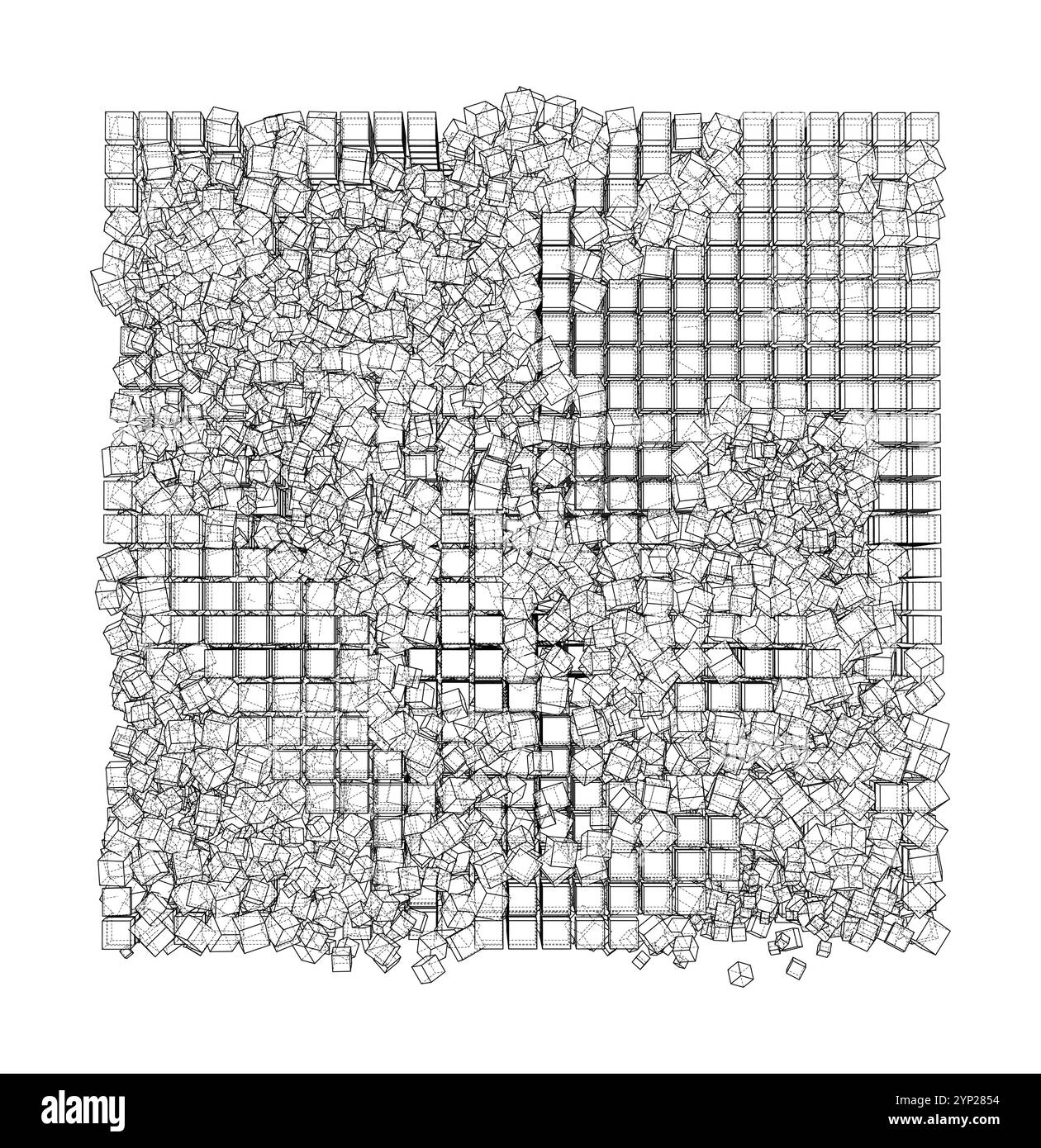 Wireframe Boxes. Sketch style Stock Vector Image & Art - Alamy
