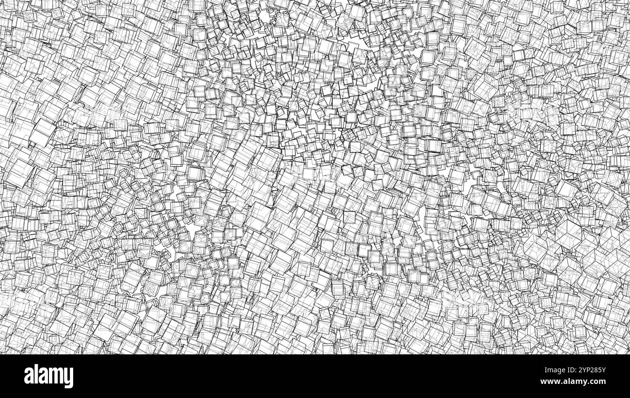 Wireframe Boxes. Sketch style Stock Vector Image & Art - Alamy