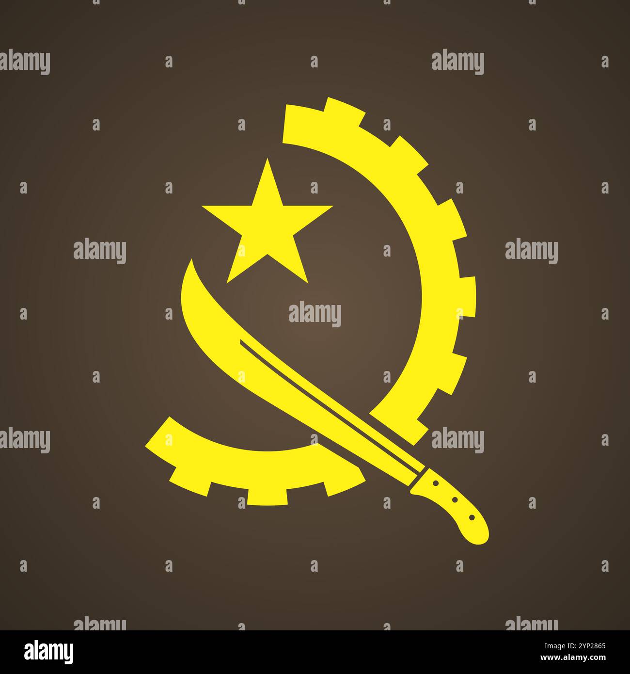 Symbol from the flag of Angola Stock Vector Image & Art - Alamy