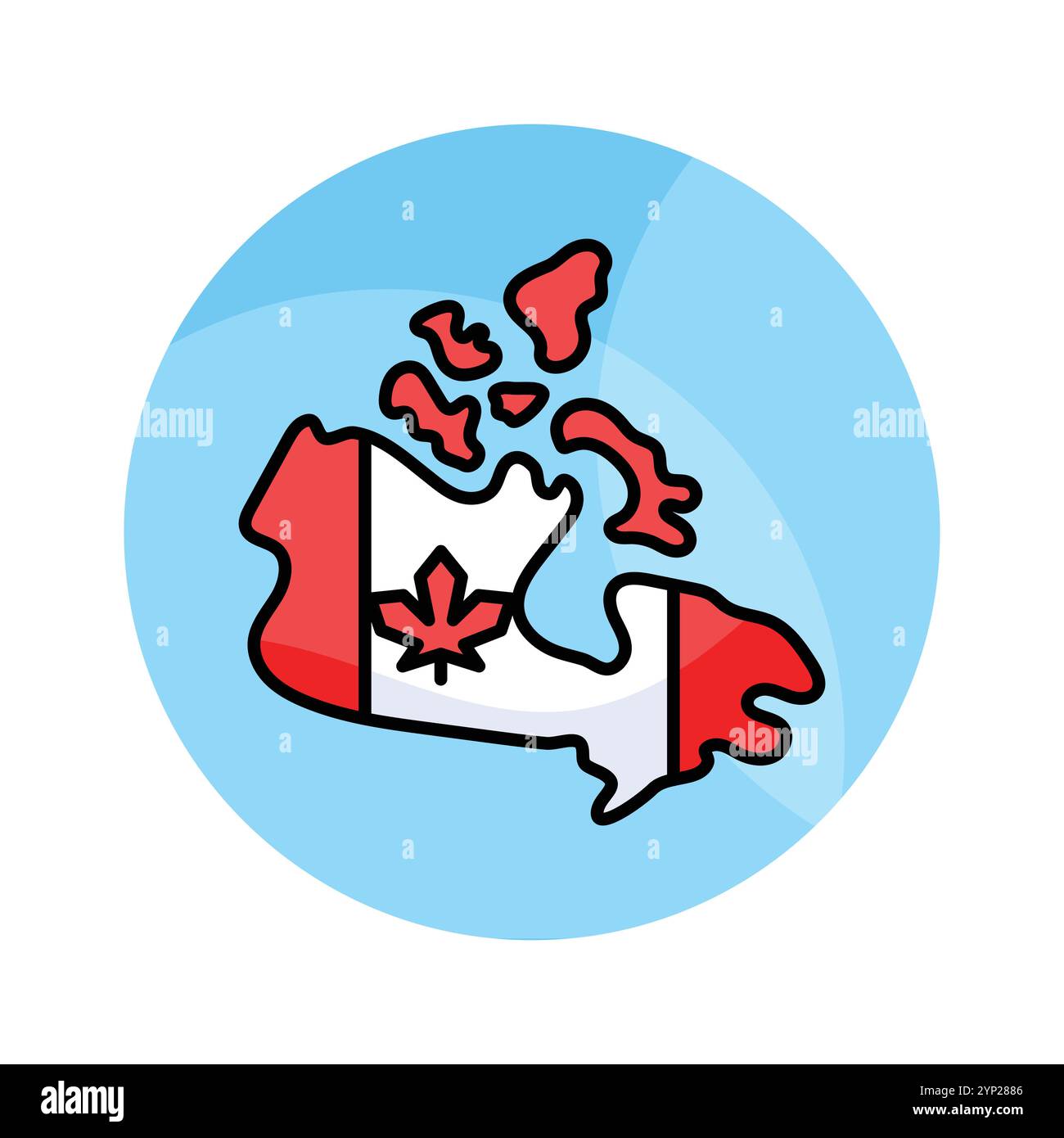 Canadian shield landscape Stock Vector Images - Alamy
