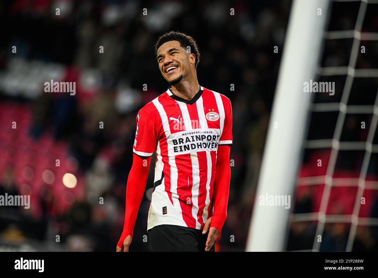 EINDHOVEN, NETHERLANDS - 27 NOVEMBER, 2024: Malik Tillman, The UEFA ...