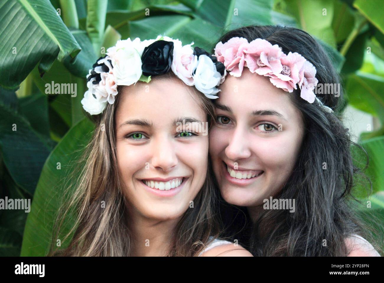 Two beautiful girls brunette hi-res stock photography and images - Alamy