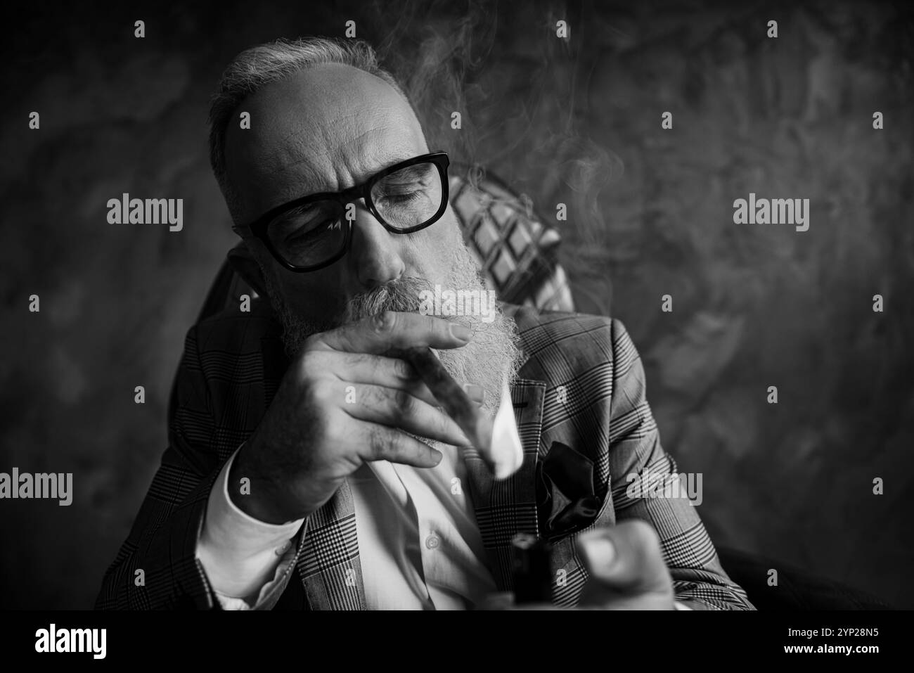 Close up portrait of attractive, ideal, stunning, brutal, harsh, old ...