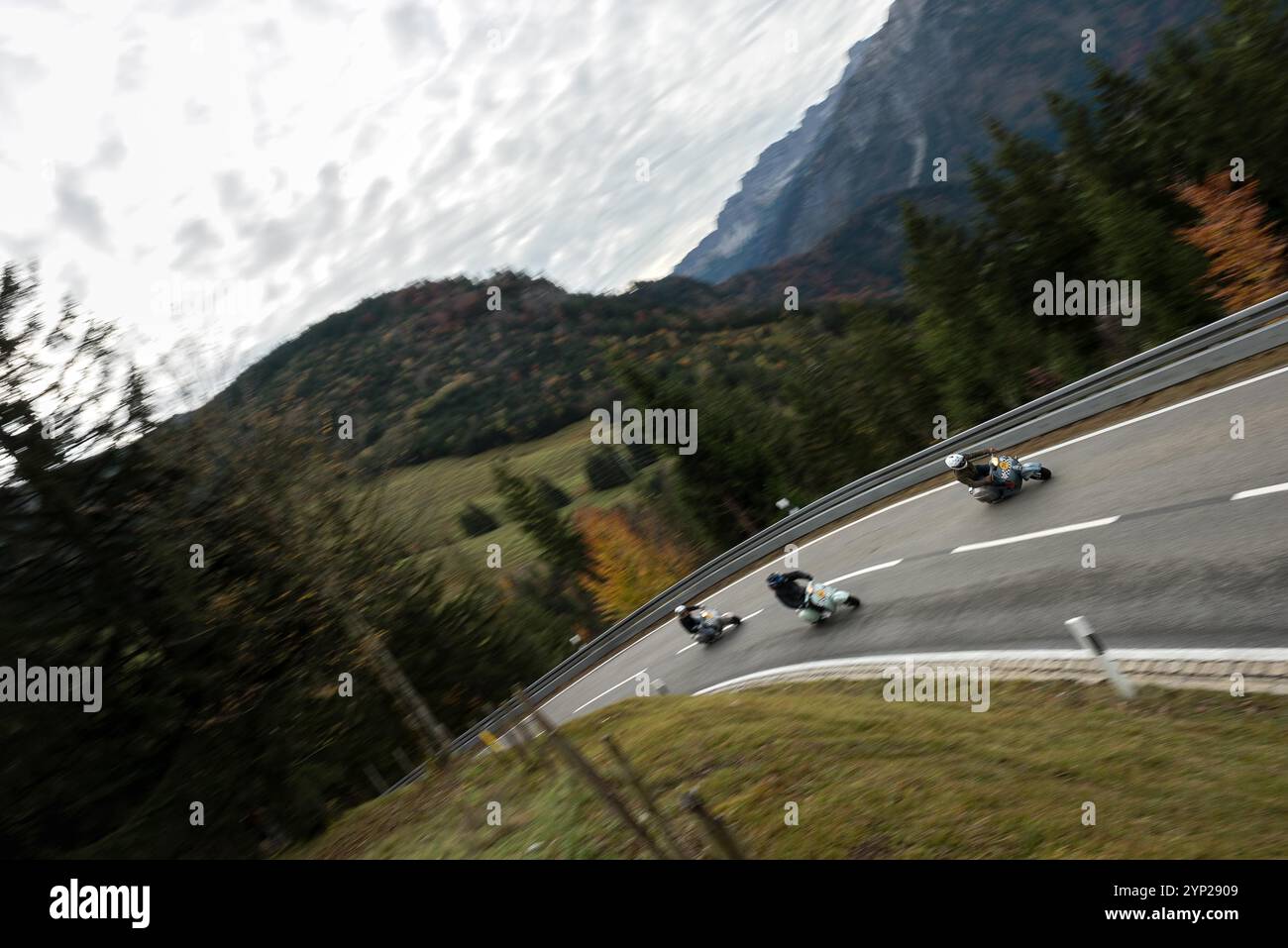Classic Vespa Scooter Riders at Classic Car Race, Jochpass Oldtimer ...