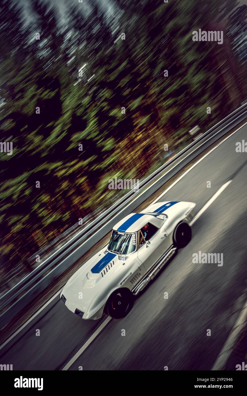 Classic Chevrolet Corvette C2 Stingray at Classic Car Race, Jochpass ...