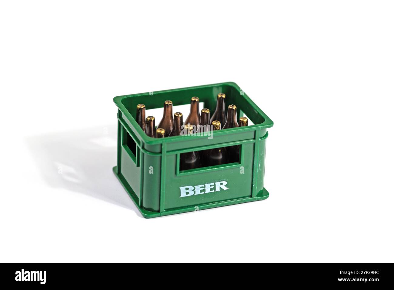 Beer crate in front of a white background Stock Photo - Alamy