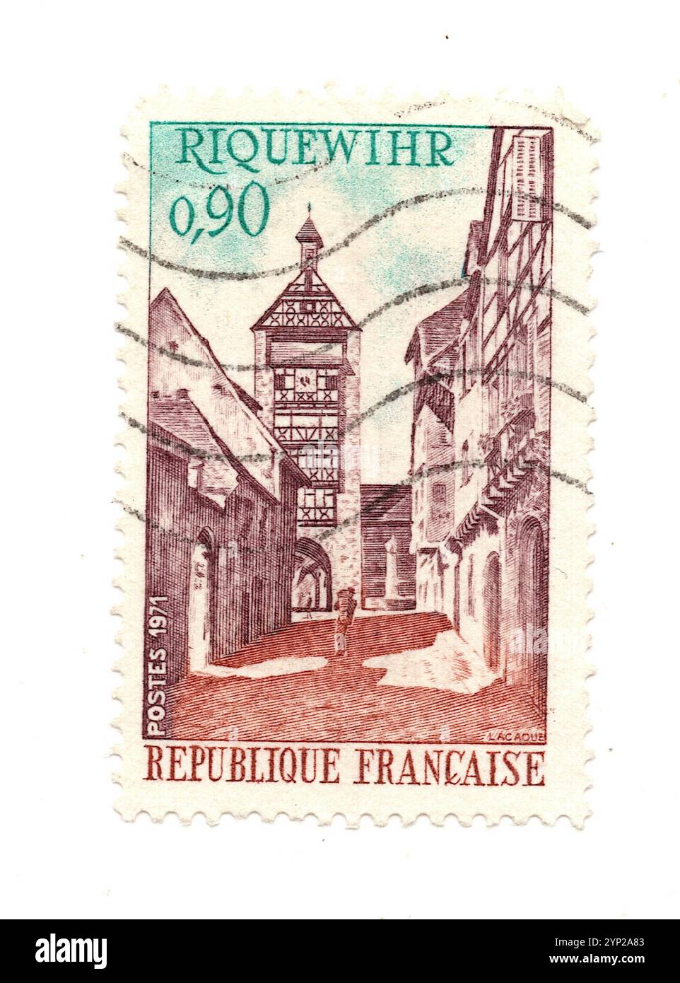Architecture france postage stamp Cut Out Stock Images & Pictures - Alamy