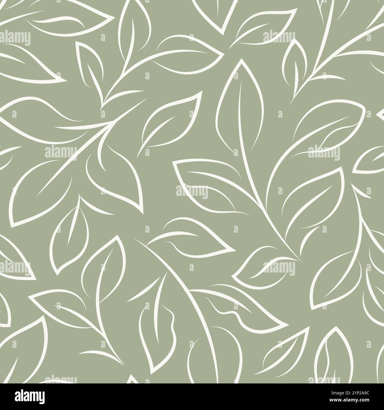 Simple mid-century modern leaves seamless pattern backdrop. Elegant ...