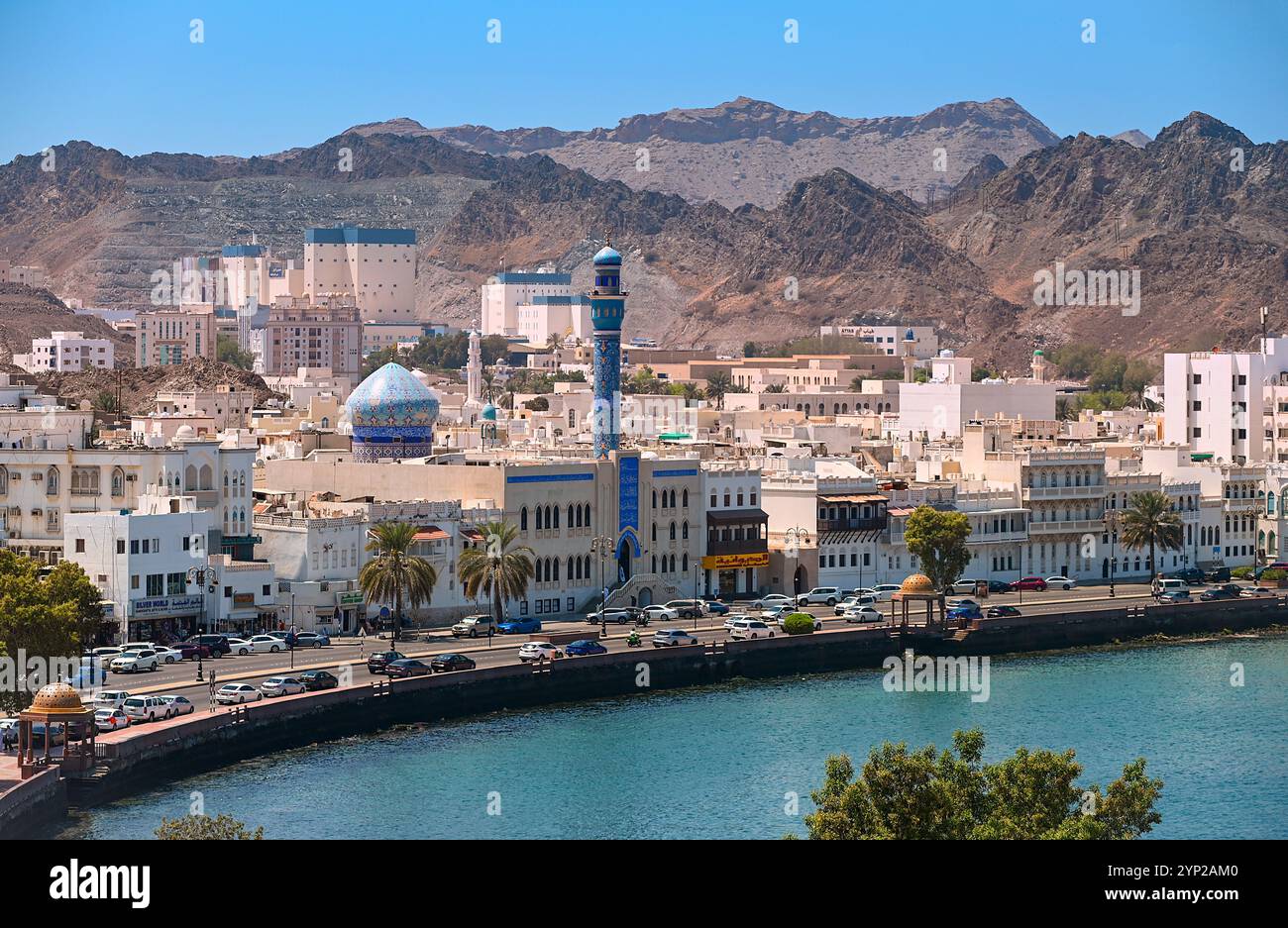 MUSCAT - SEPT 17: Panoramic view of Muscat Muttrah district with ...