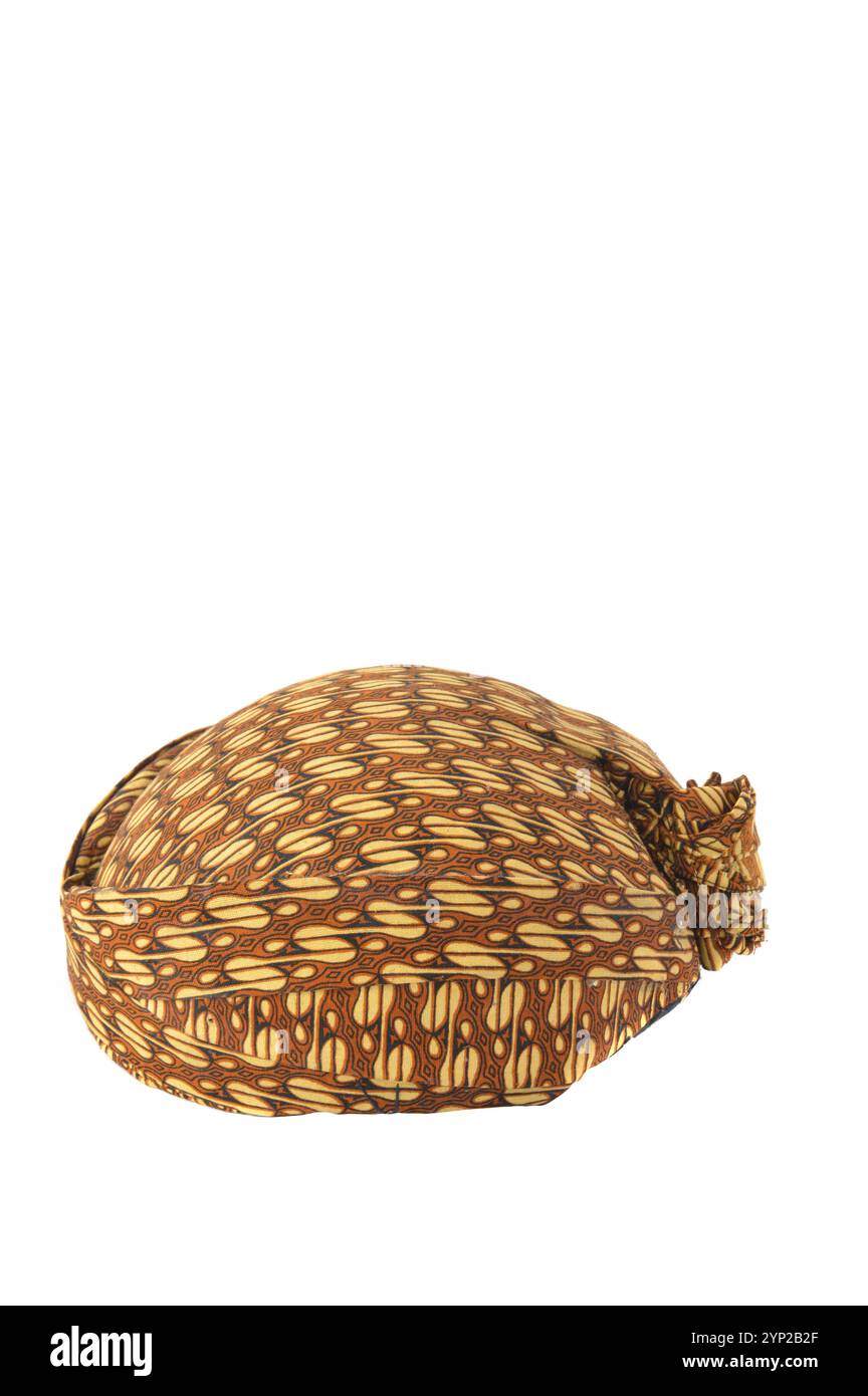 blangkon a traditional hat Javanese men on white background Stock Photo ...