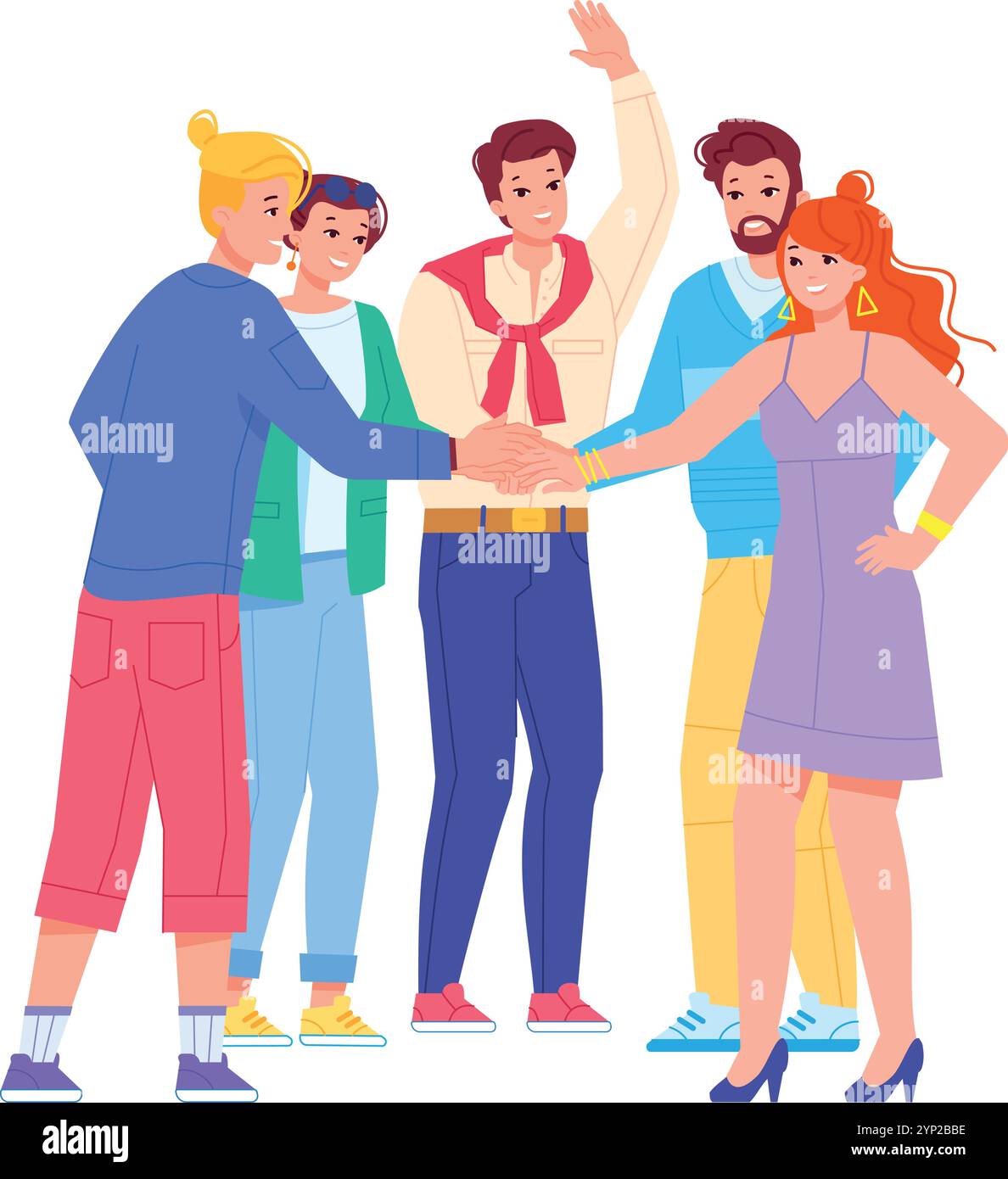 Young male female friends enjoying Cut Out Stock Images & Pictures - Alamy