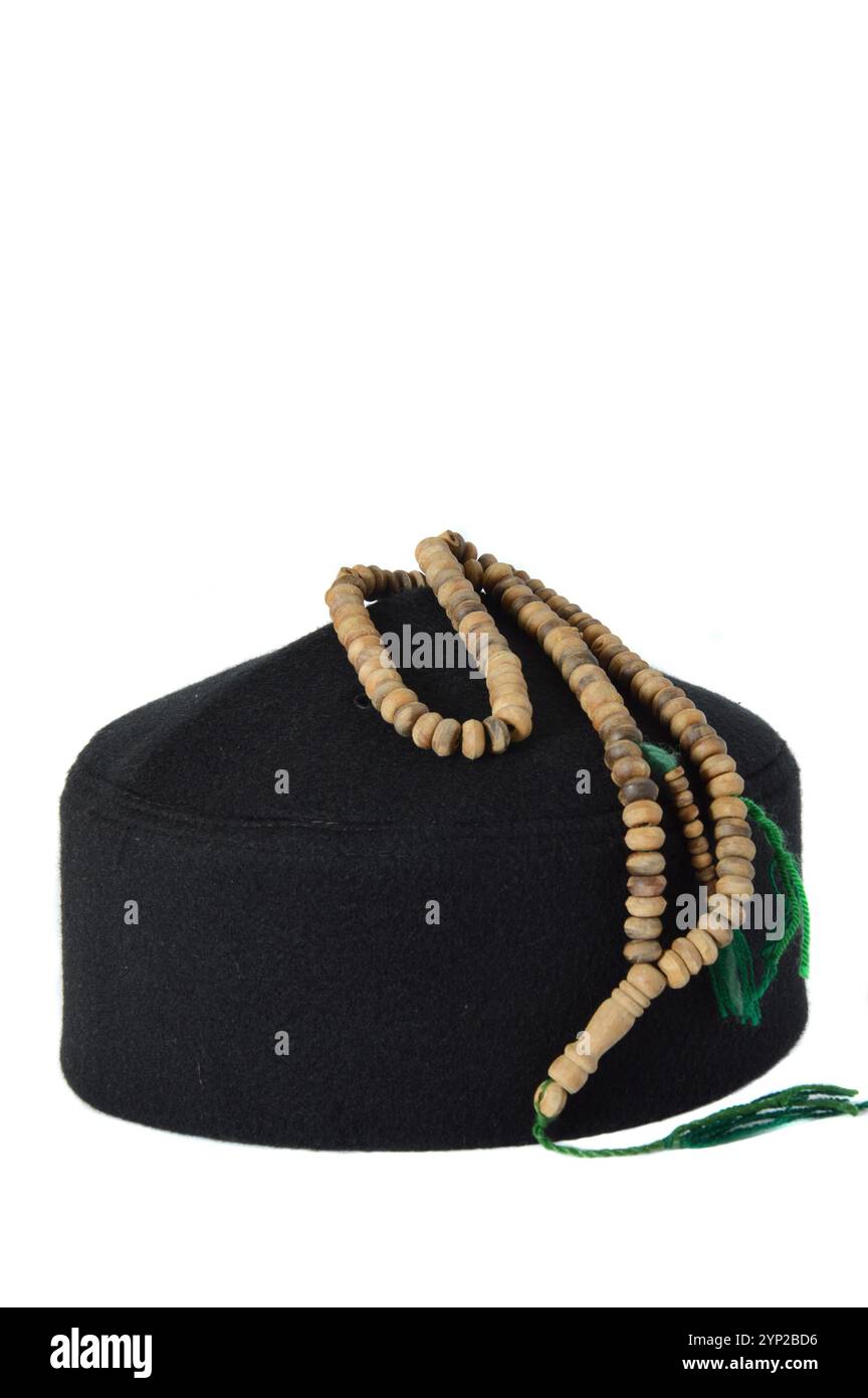 songkok, a traditional hat for male Muslim on white background Stock ...