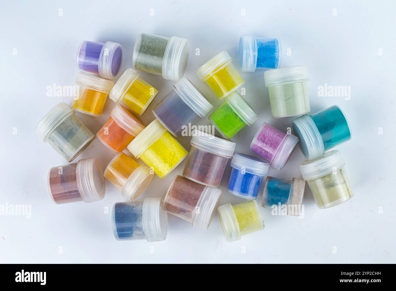 pigments on a white background, powdered pigment, a bank Stock Photo ...