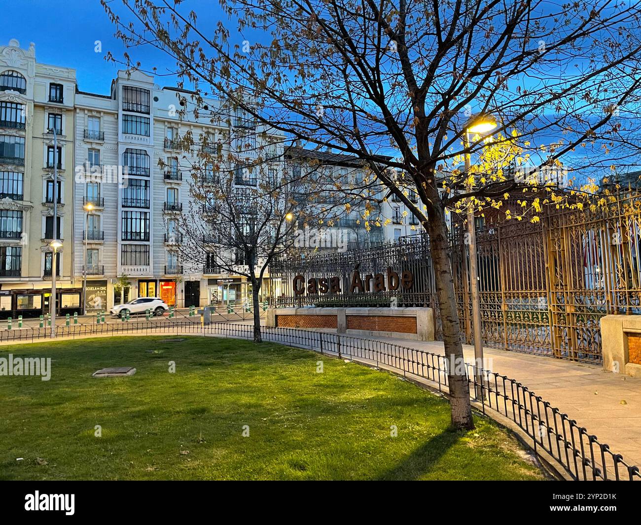 Casa Arabe, night view. Madrid, Spain Stock Photo - Alamy