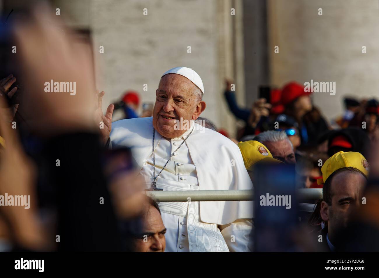 Pope Francis blessing faithful during a public event at St Peter's ...