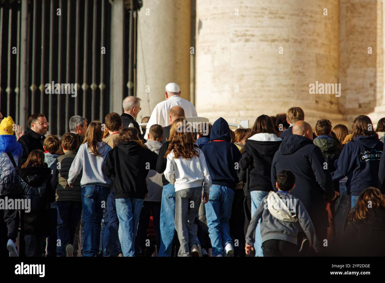 Pope Francis blessing faithful during a public event at St Peter's ...