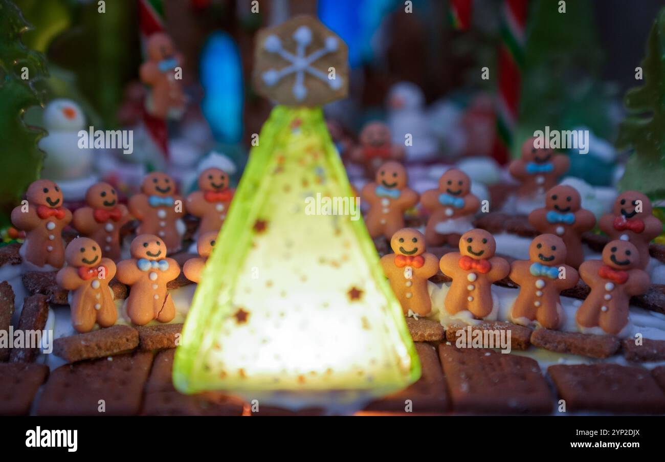 A view of part of a model built using gingerbread at the Museum of ...