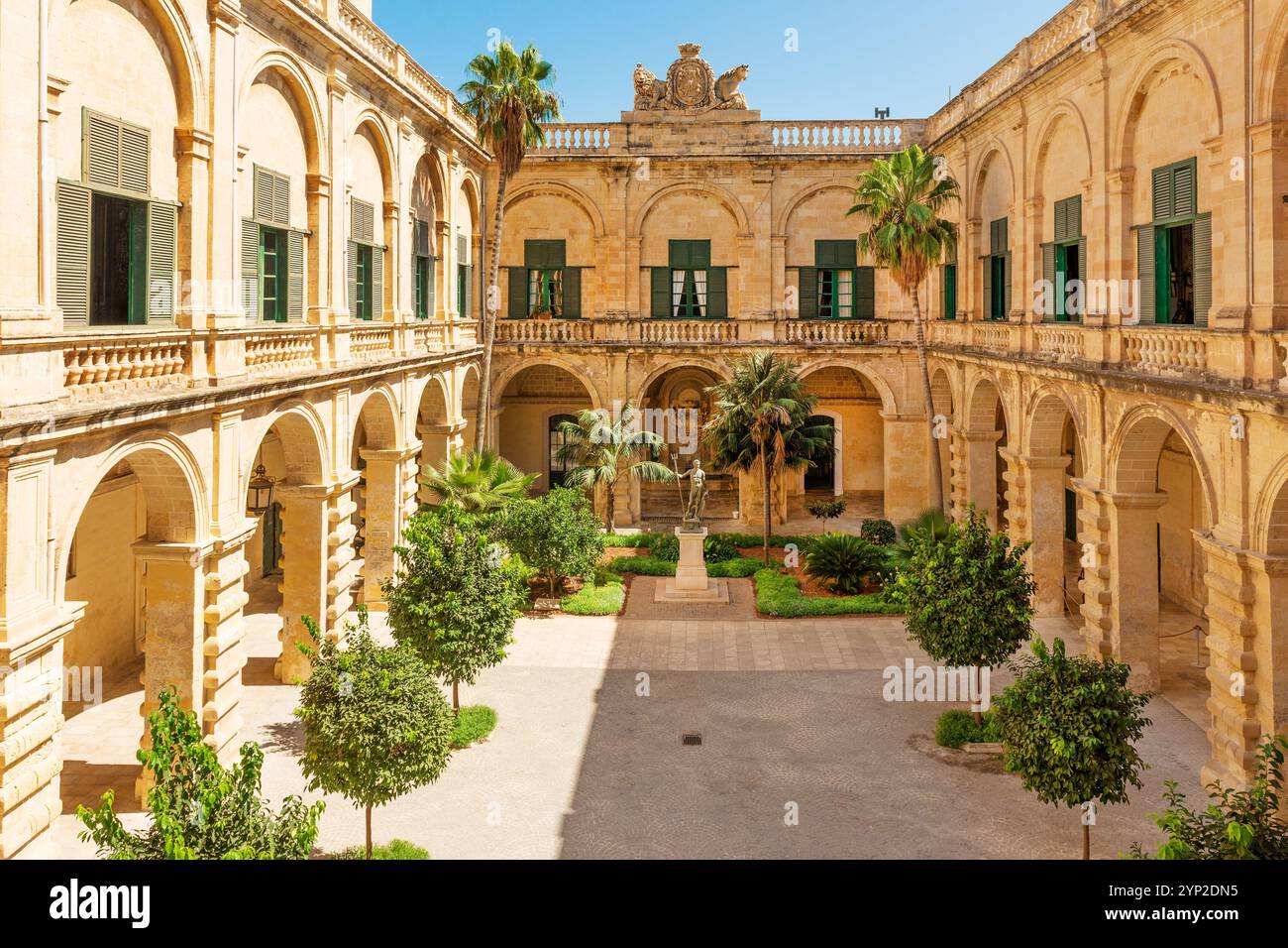 Neptune Courtyard of the historic Grandmaster's Palace in downtown ...