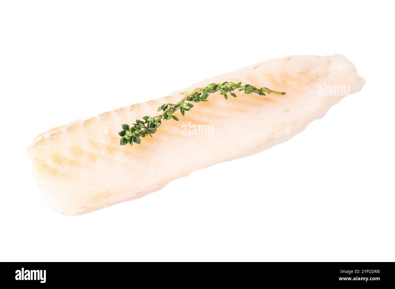Fresh raw cod fish fillet, Boneless white fish meat isolated on white ...