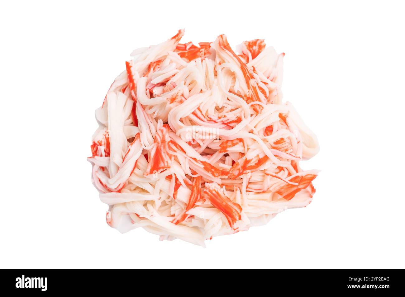 Fresh Crab meat, crabmeat isolated on the white background. top view ...