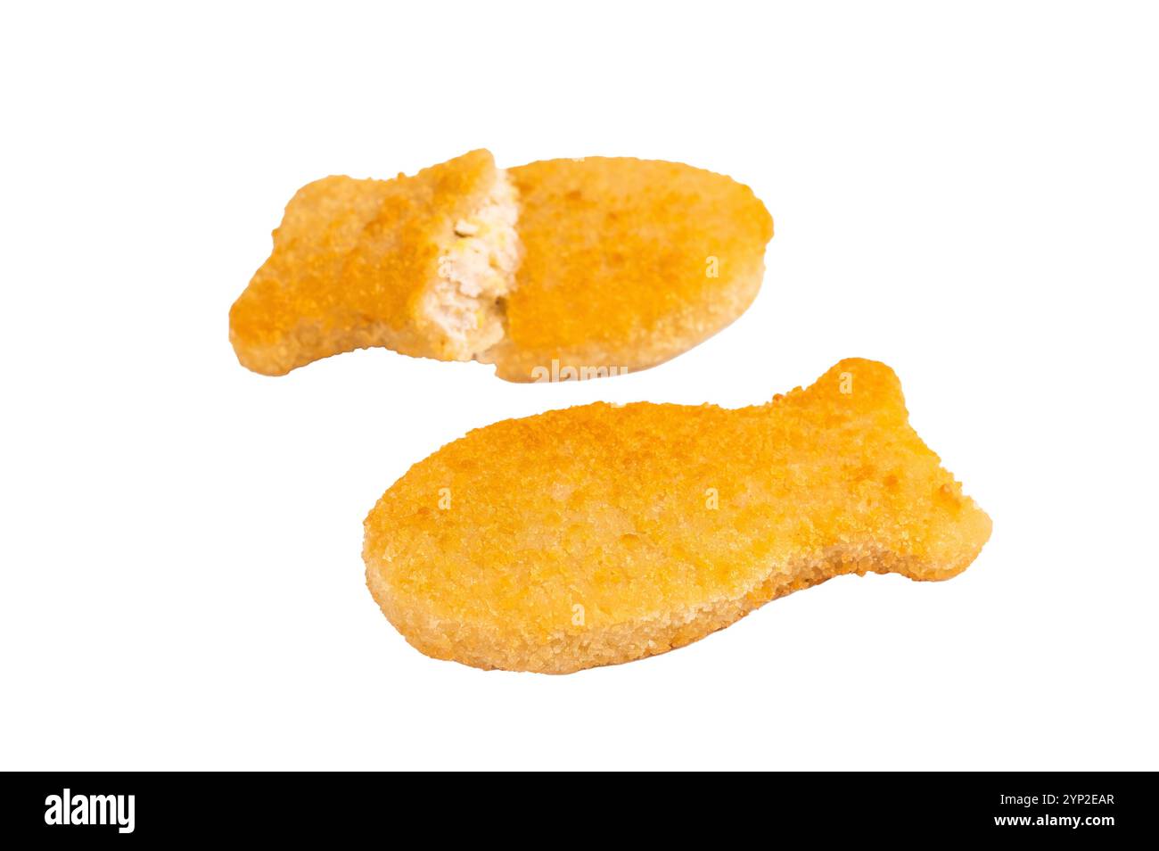 Fish fingers or fish sticks isolated on white background. top view ...