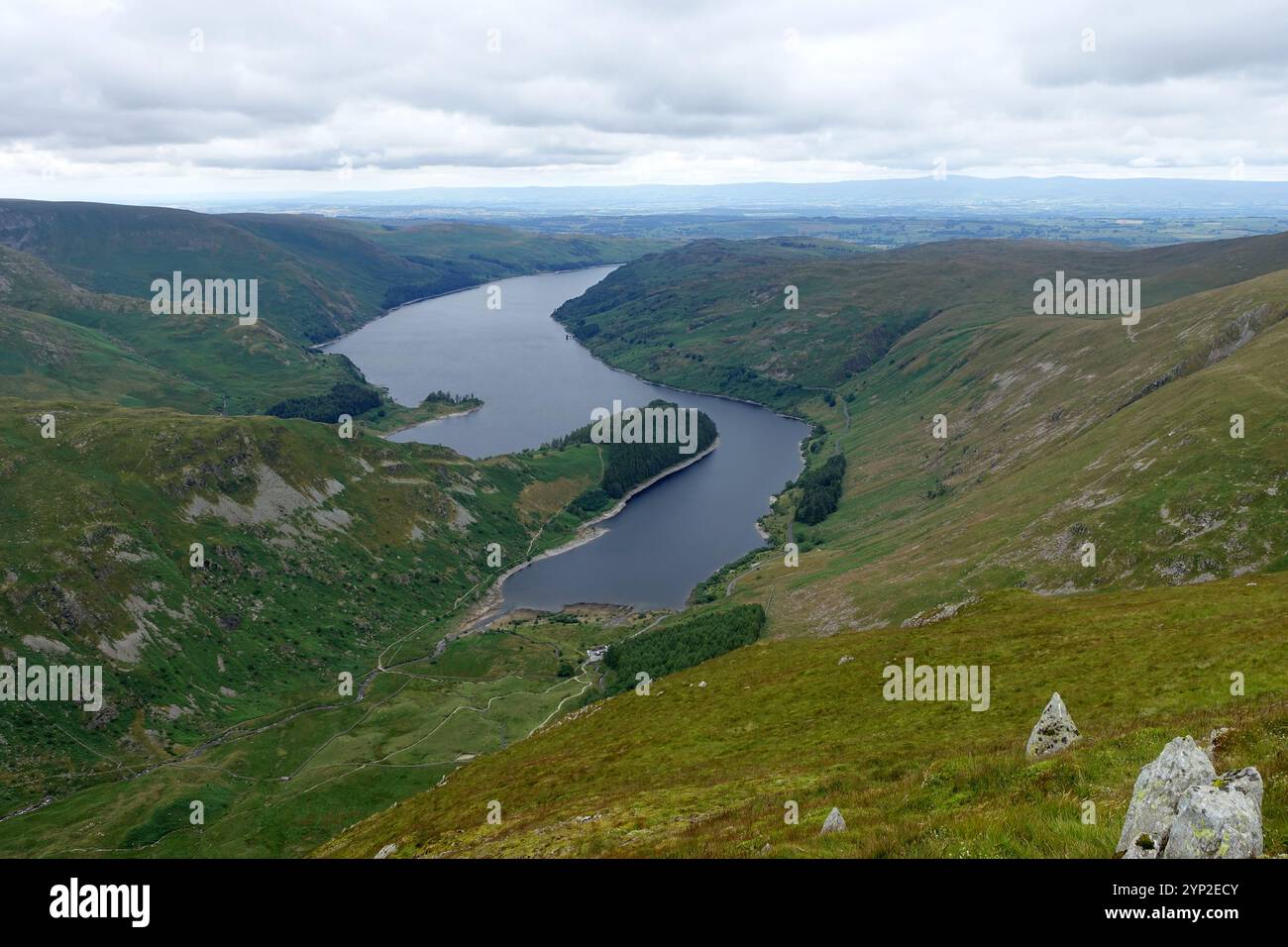Mardale Head and the Haweswater Lake from the Wainwright 'Harter Fell ...