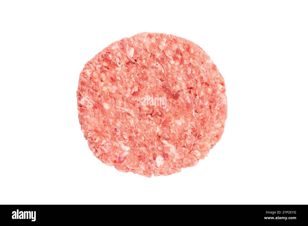 Fresh raw chopped meat for burgers, meat cutlets isolated on white ...